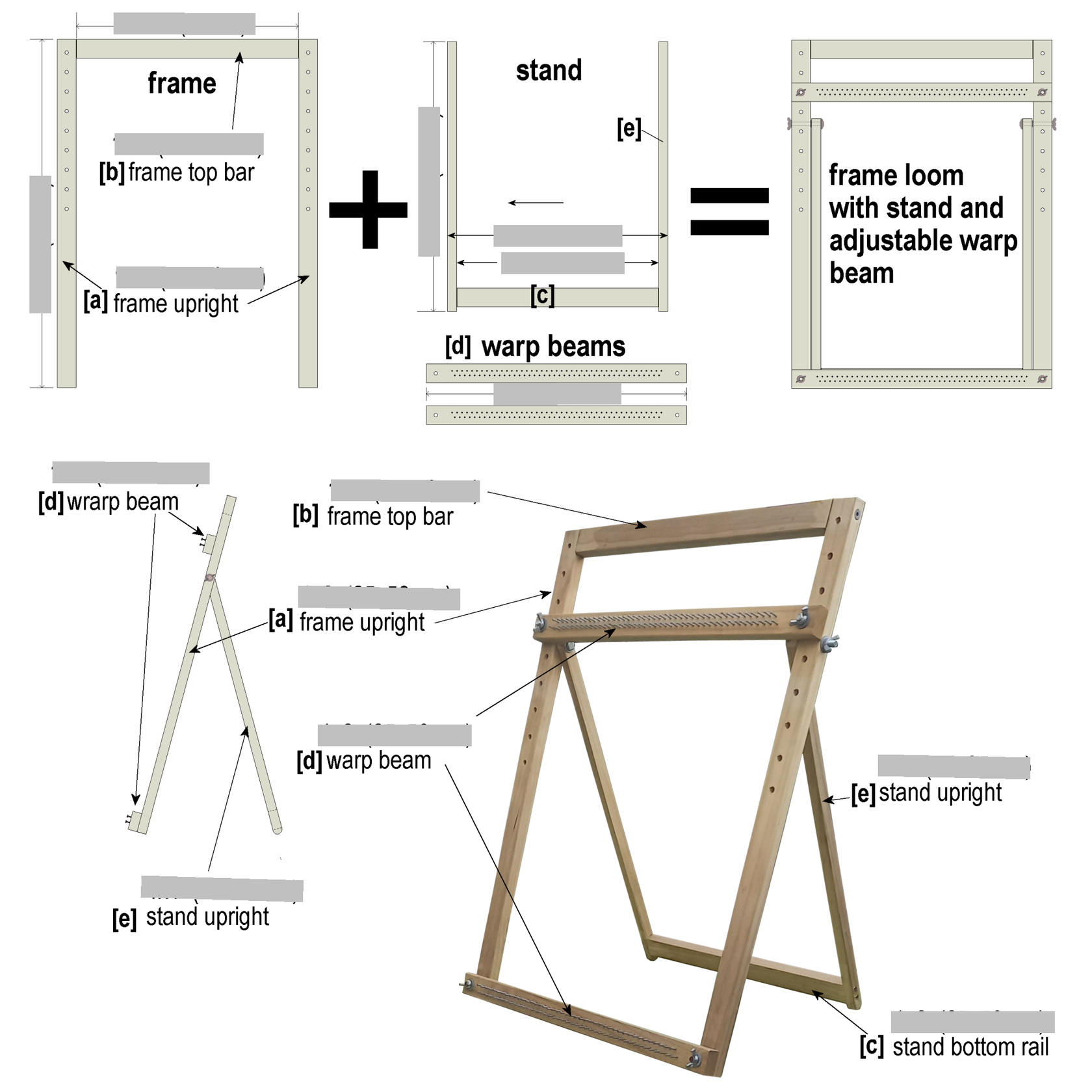 DIY plans to build a loom with an adjustable warp beam – Kenny's Yard ...