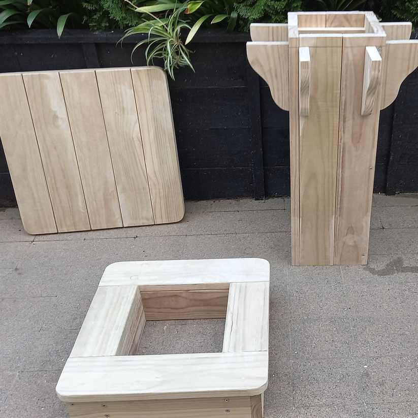 DIY plans to build an outdoor square pub bar table – Kenny's Yard ...
